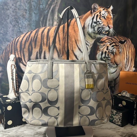 Coach | Bags | Coach Signature Tote Bag In Guc | Poshmark